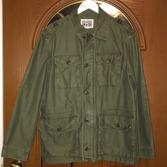 Converse | Jackets & Coats | Converse One Star Unisex Military Green ...